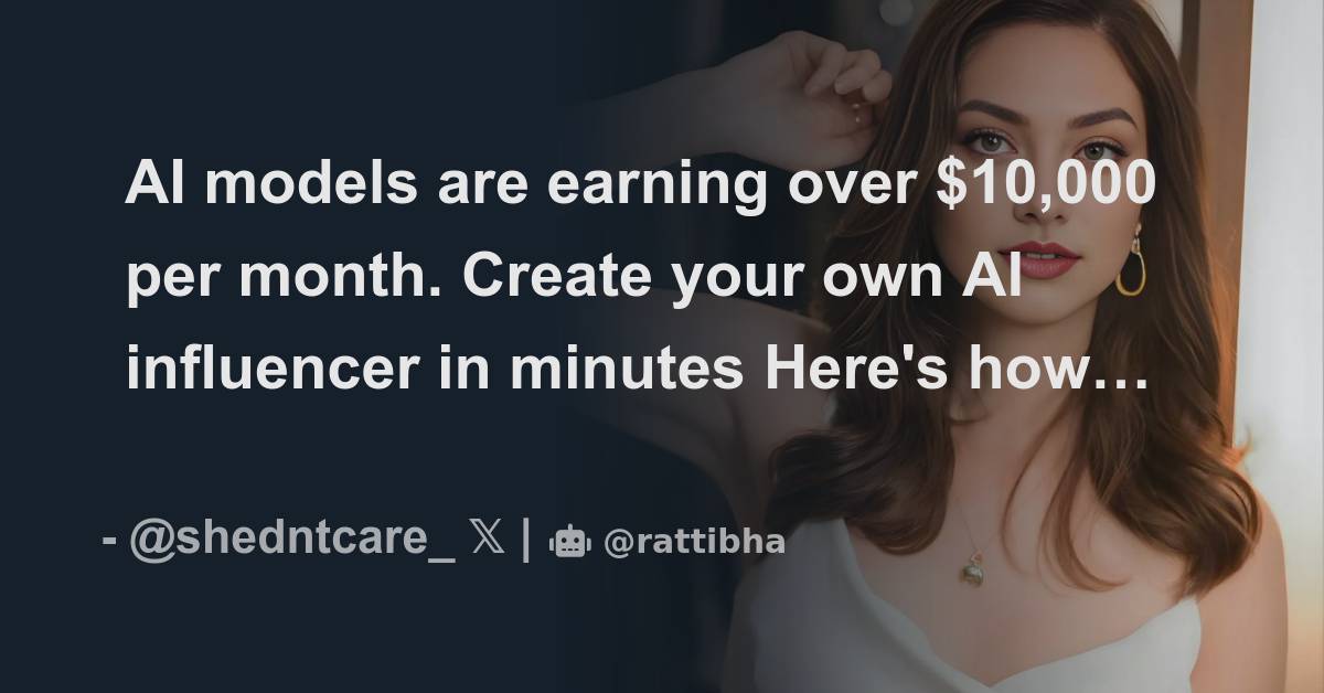 AI models are earning over $10,000 per month. Create your own AI ...