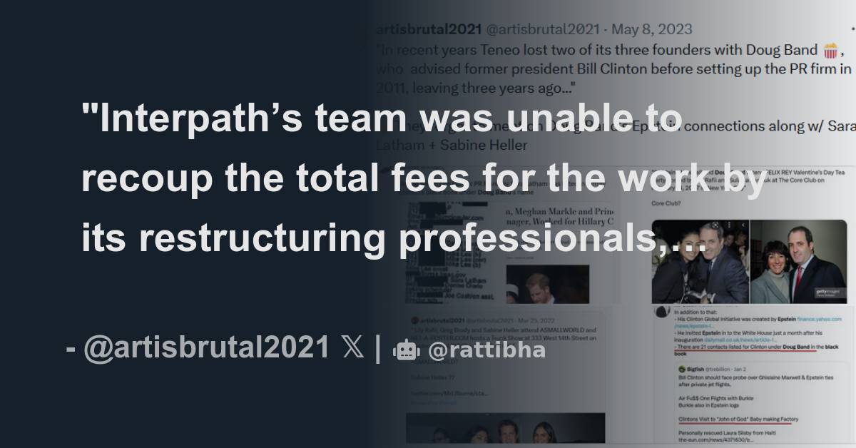 "Interpath’s team was unable to recoup the total fees for the work by ...