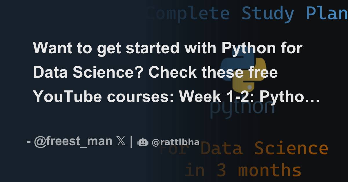 Want to get started with Python for Data Science? Check these free ...