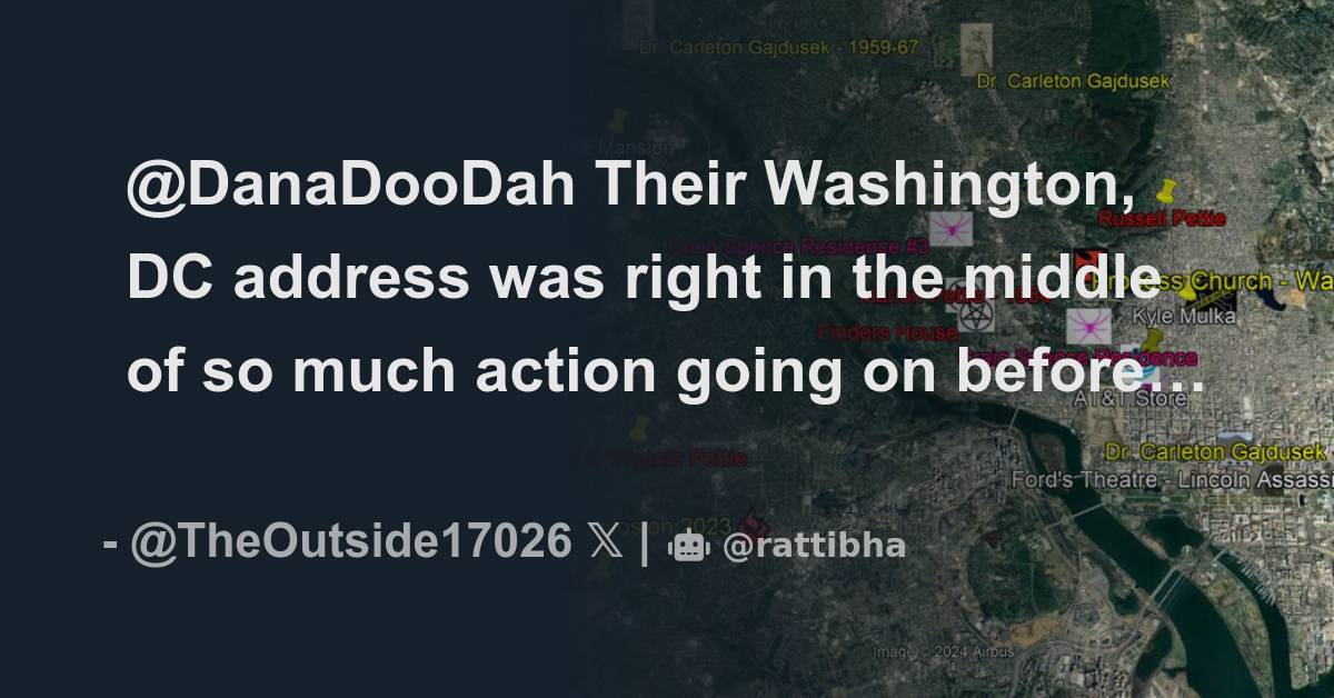 @DanaDooDah Their Washington, DC address was right in the middle of so ...