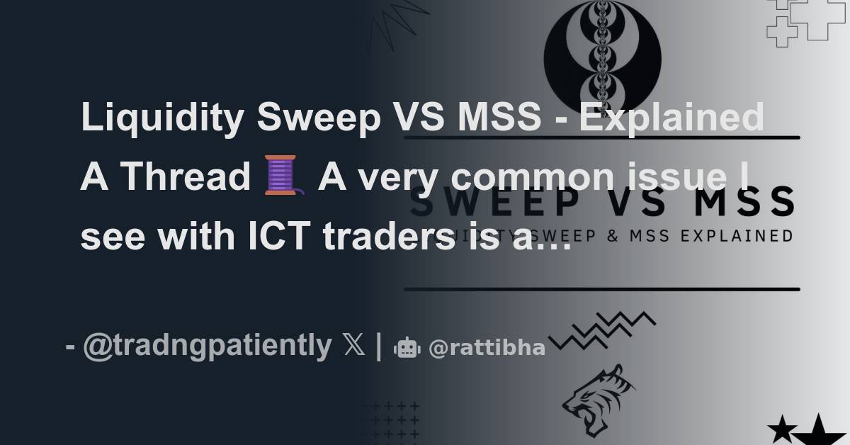 Liquidity Sweep VS MSS - Explained A Thread 🧵 - Thread from Trading ...