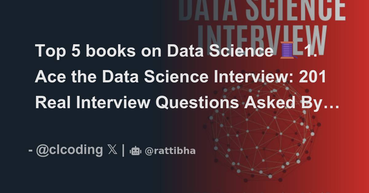Top 5 Books On Data Science 🧵 Thread From Python Coding Clcoding Rattibha