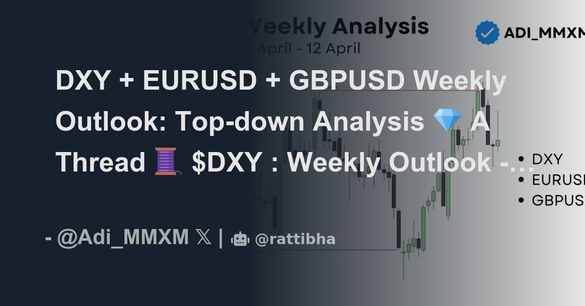 DXY + EURUSD + GBPUSD Weekly Outlook: Top-down Analysis 💎 A Thread 🧵 - Thread from Mr Adi @Adi ...