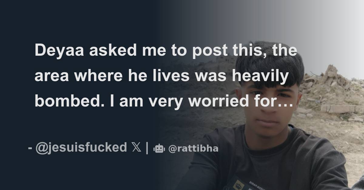 Deyaa asked me to post this, the area where he lives was heavily bombed ...