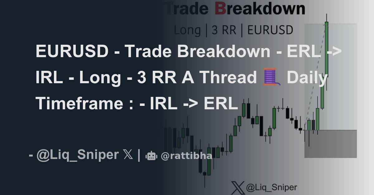 EURUSD - Trade Breakdown - ERL -> IRL - Long - 3 RR A Thread 🧵 - Thread ...