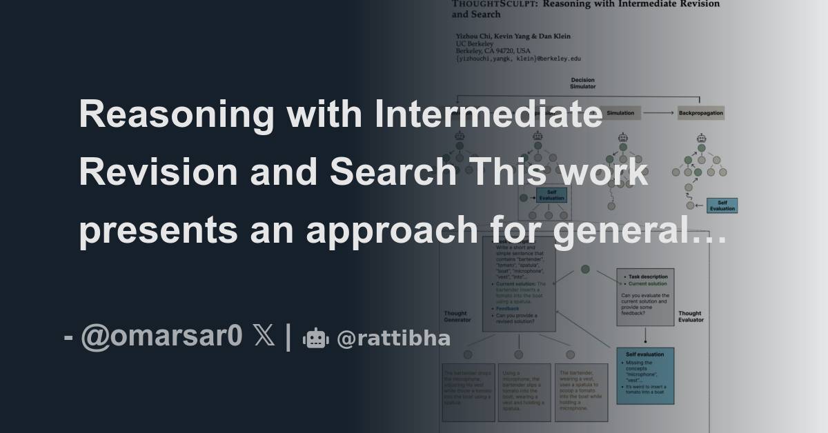 Reasoning with Intermediate Revision and Search This work presents an approach for general ...
