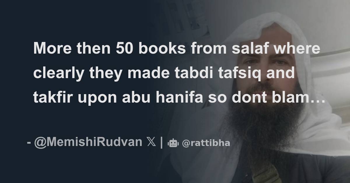 More then 50 books from salaf where clearly they made tabdi tafsiq and ...