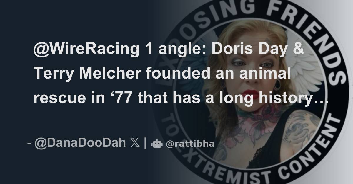 @WireRacing 1 angle: Doris Day & Terry Melcher founded an animal rescue ...