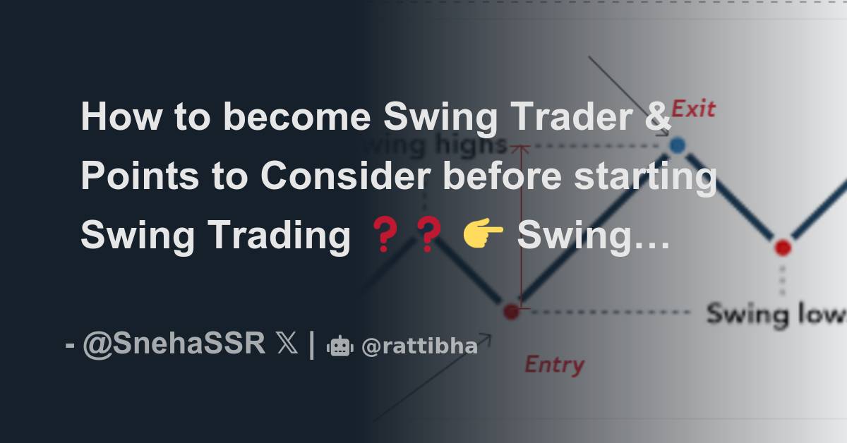 How to become Swing Trader & Points to Consider before starting Swing ...