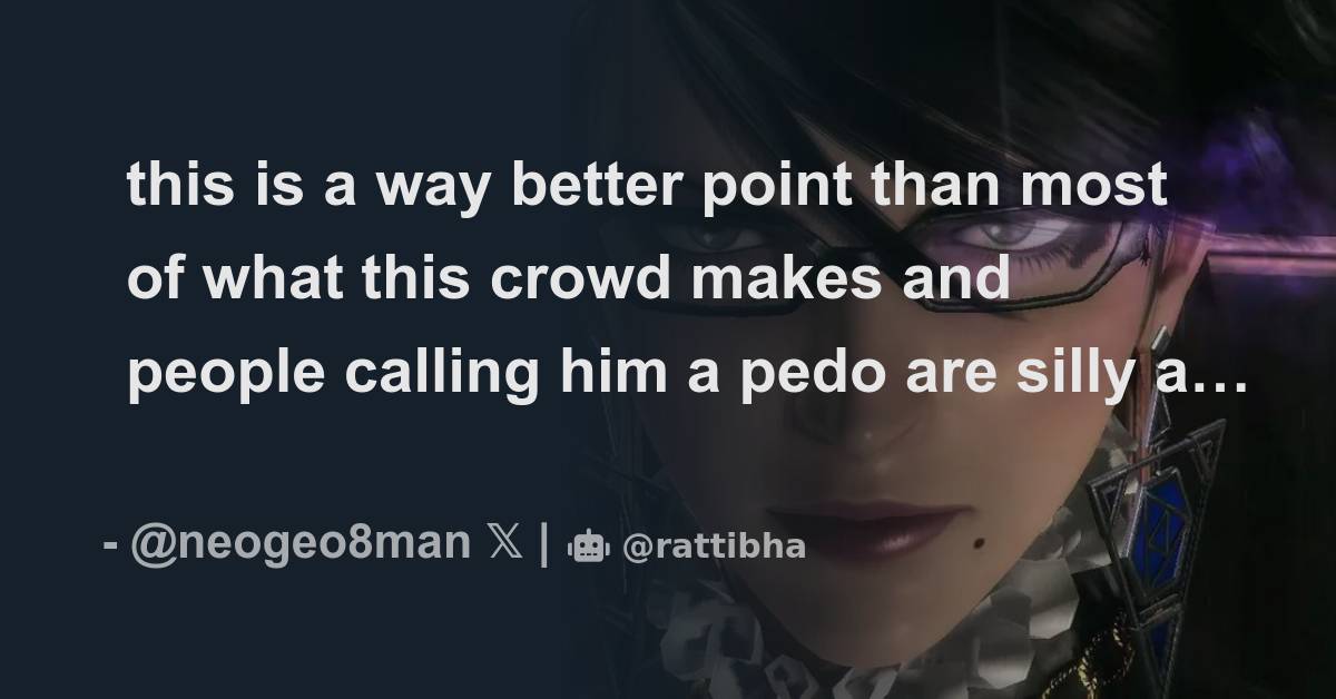 this is a way better point than most of what this crowd makes and ...