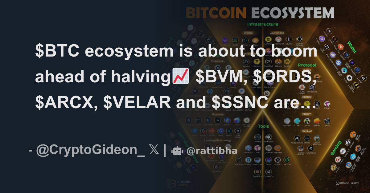 $BTC ecosystem is about to boom ahead of halving📈 $BVM, $ORDS, $ARCX ...