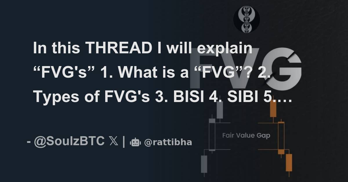 In this THREAD I will explain “FVG's” 1. What is a “FVG”? 2. Types of ...