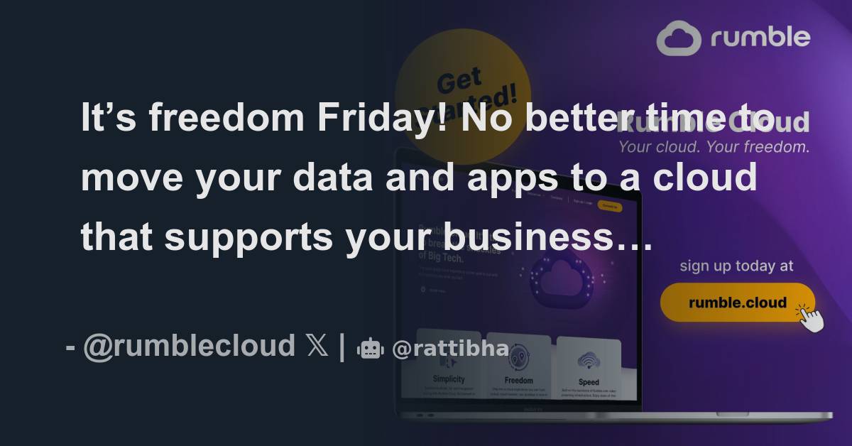 It’s freedom Friday! No better time to move your data and apps to a cloud that supports your ...