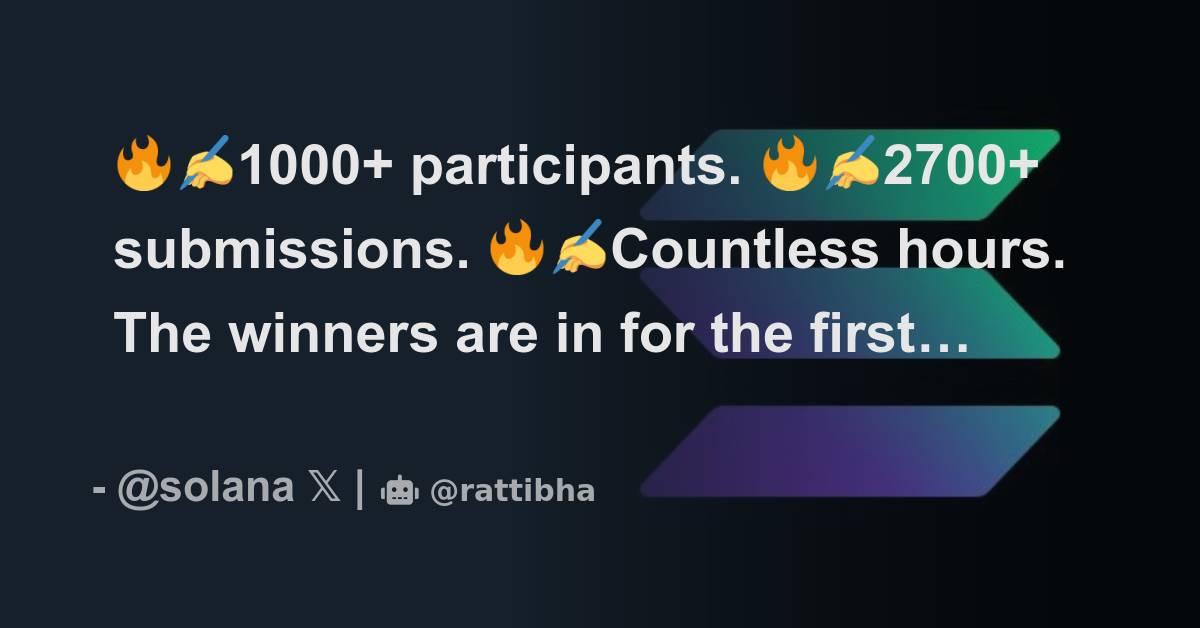 🔥 ️1000+ participants. 🔥 ️2700+ submissions. 🔥 ️Countless hours. The winners are in for the ...