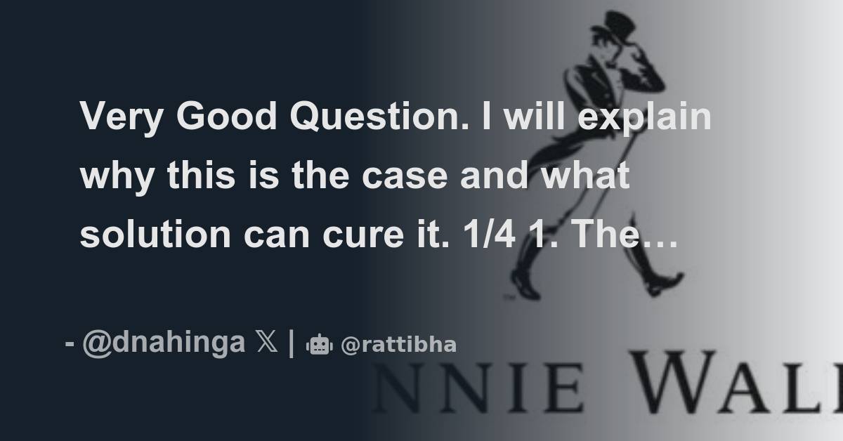 Very Good Question. I will explain why this is the case and what ...