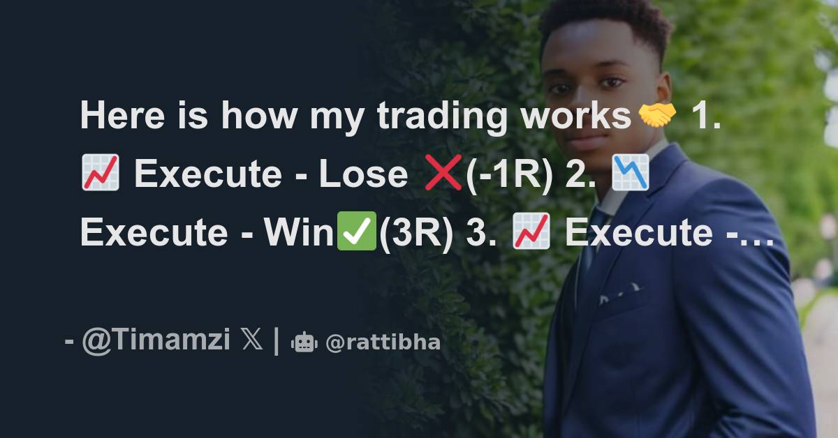 Here is how my trading works🤝 1. 📈 Execute - Lose (-1R) 2. 📉 Execute - Win (3R) 3. 📈 Execute ...