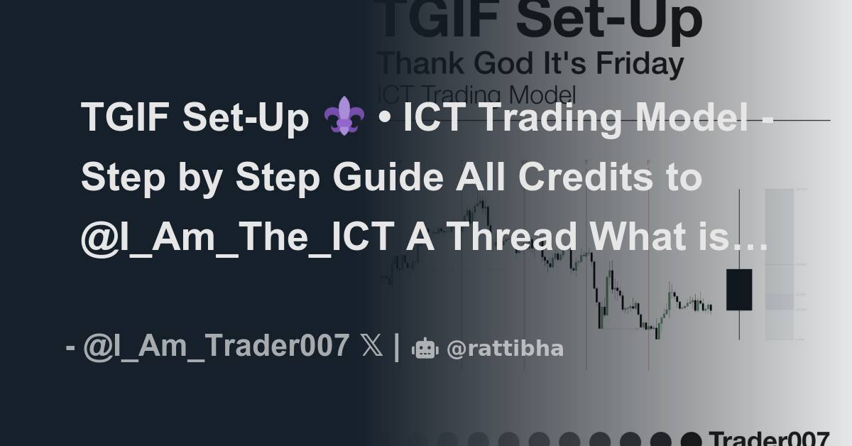 TGIF Set-Up ⚜️ • ICT Trading Model - Step by Step Guide All Credits to ...