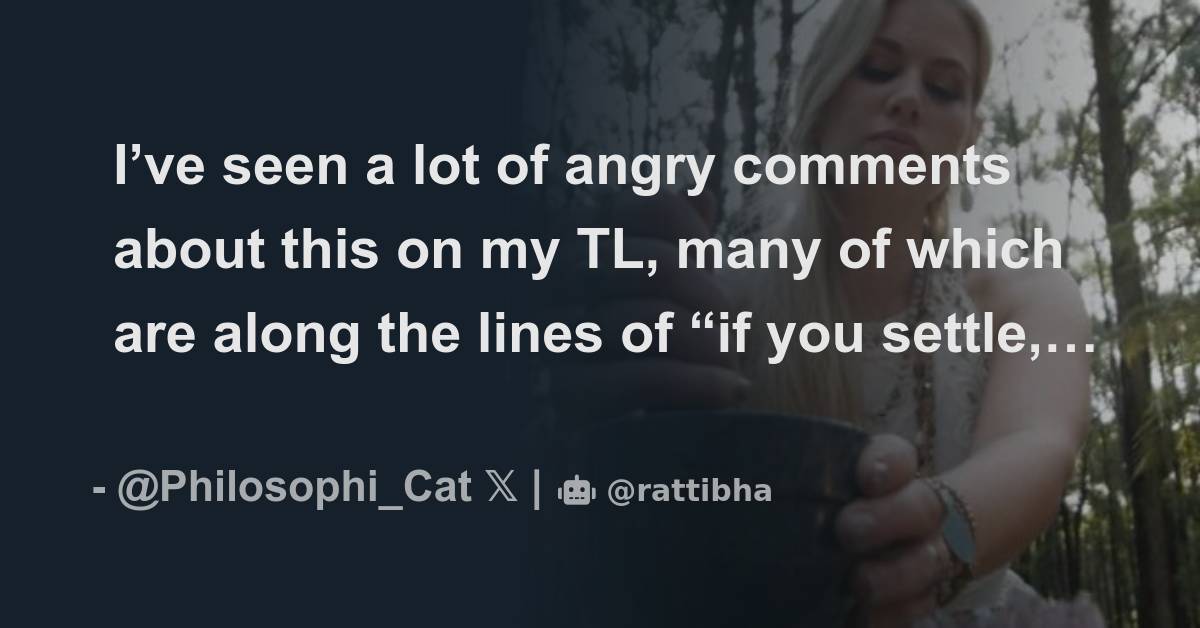 I’ve seen a lot of angry comments about this on my TL, many of which ...