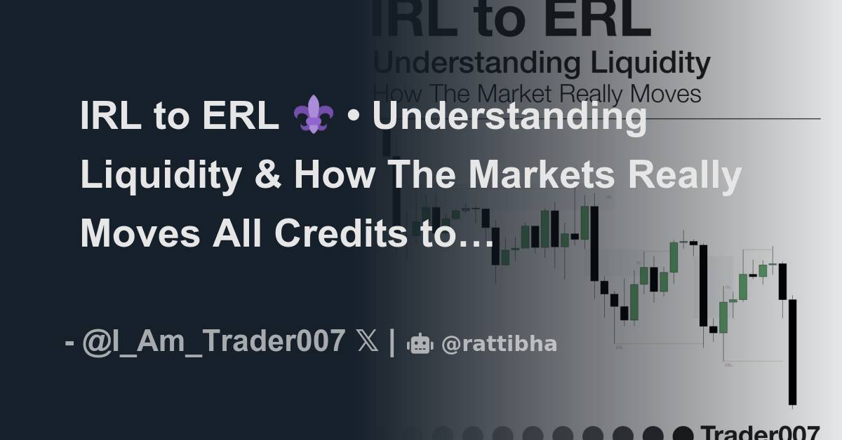 IRL to ERL ⚜️ • Understanding Liquidity & How The Markets Really Moves ...