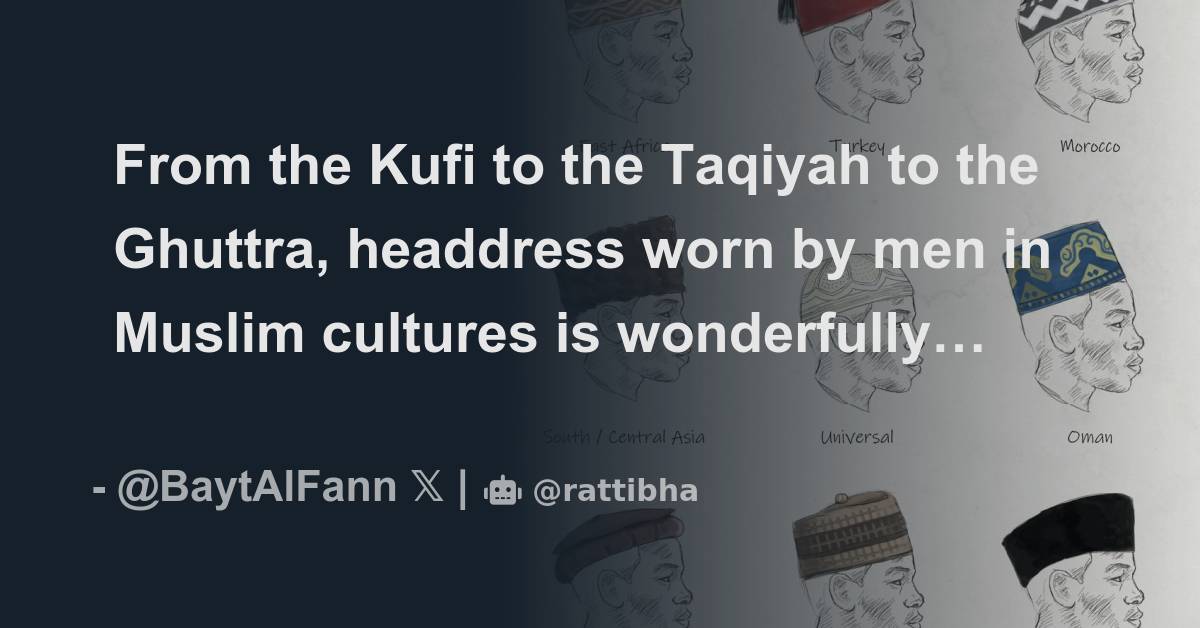 From the Kufi to the Taqiyah to the Ghuttra, headdress worn by men in ...