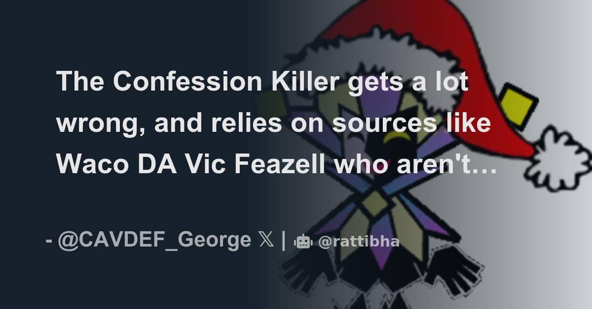 @OstinatoRigore4 @TheBdNvestments The Confession Killer gets a lot ...