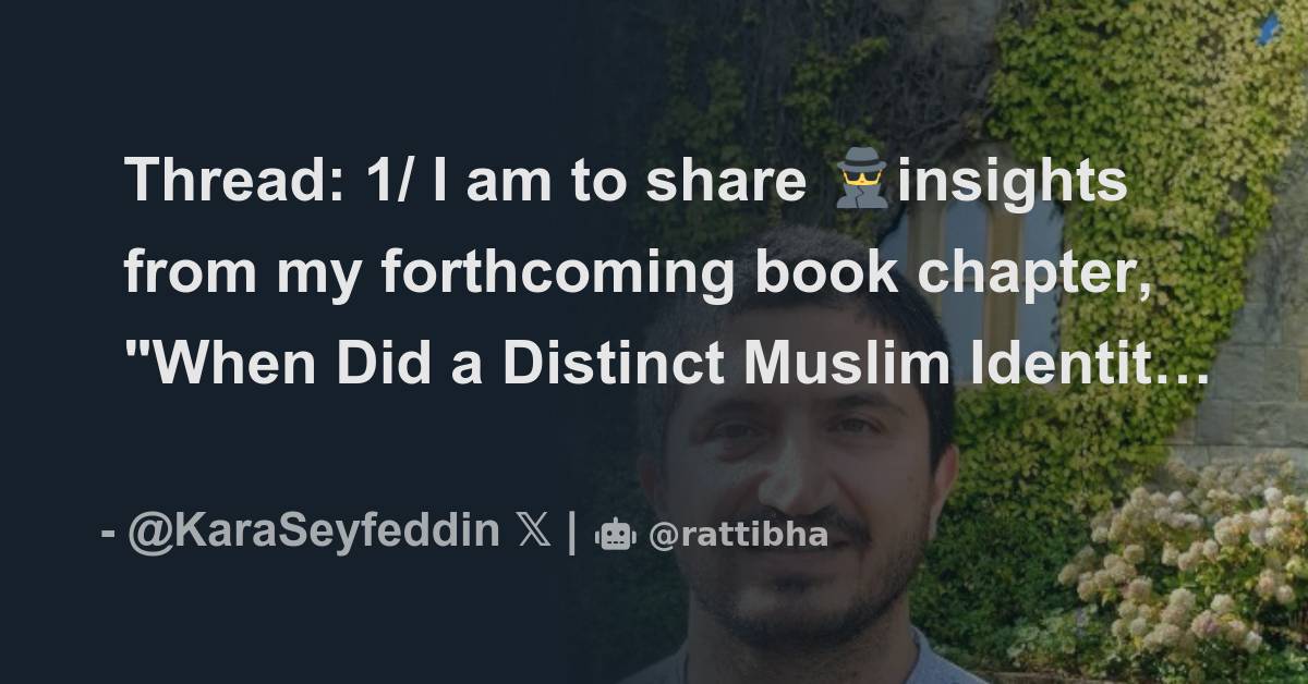 Thread: 1/ I am to share 🕵️‍♂️insights from my forthcoming book chapter ...