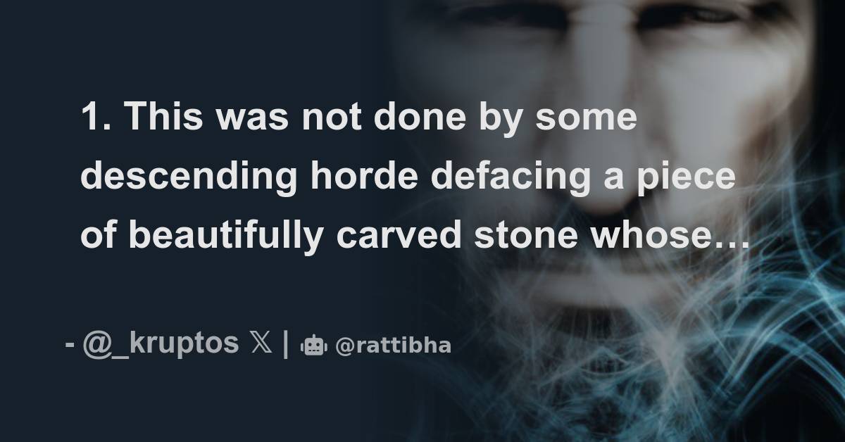 1. This was not done by some descending horde defacing a piece of ...