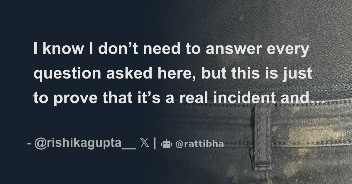 I know I don’t need to answer every question asked here, but this is ...