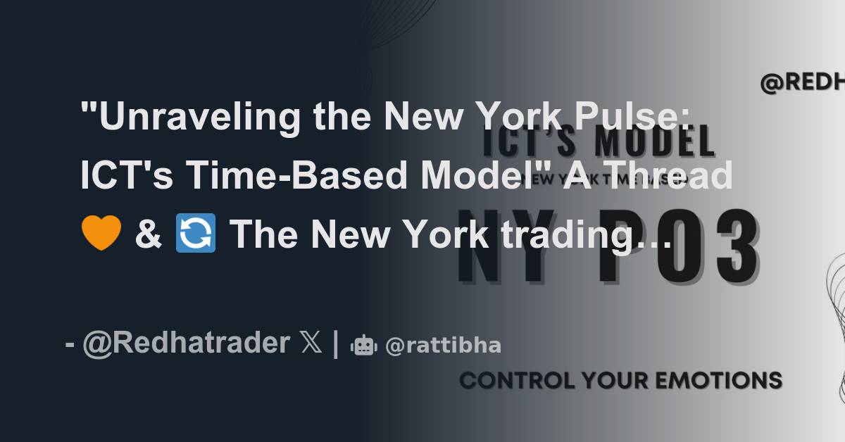 "Unraveling the New York Pulse: ICT's Time-Based Model" A Thread 🧡 & 🔄 ...