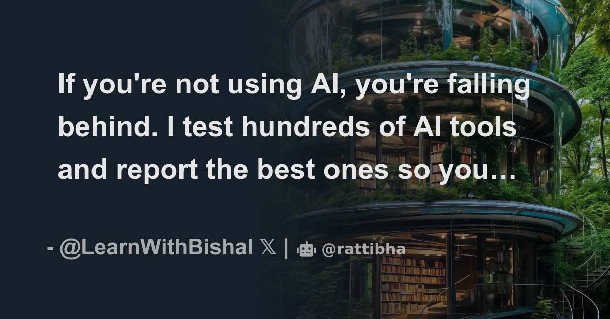 If you're not using AI, you're falling behind. I test hundreds of AI ...