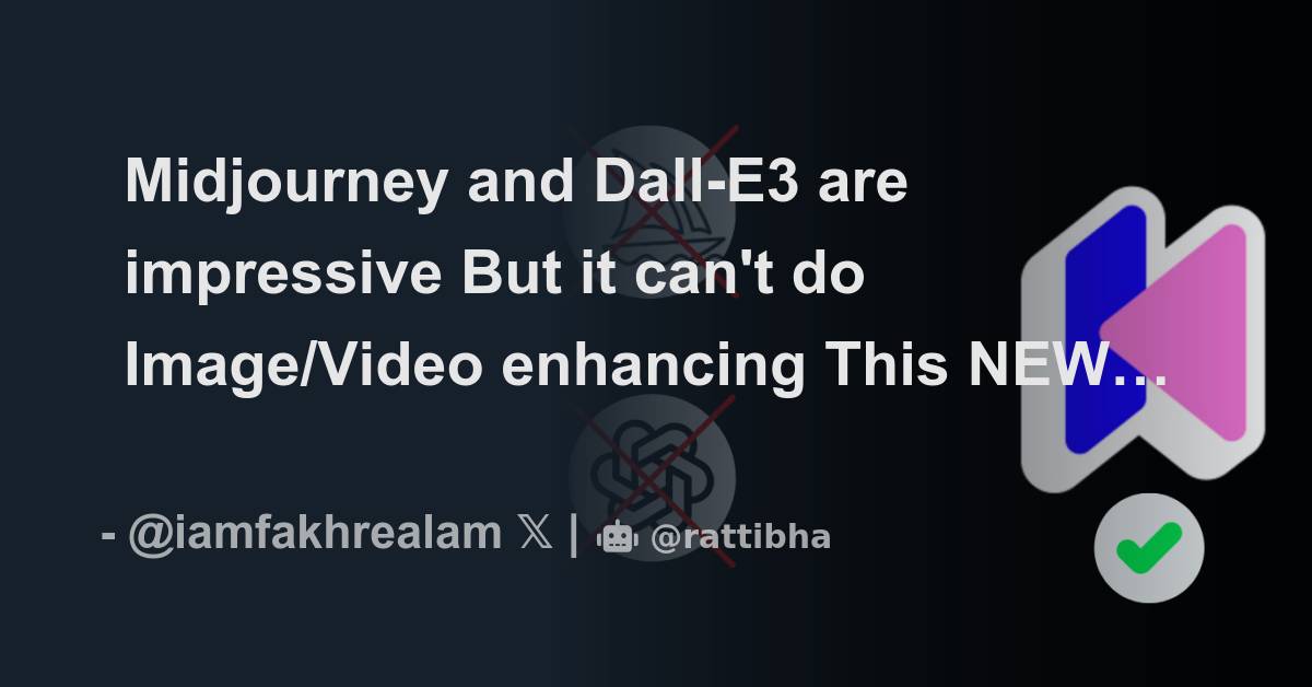 Midjourney and Dall-E3 are impressive But it can't do Image/Video enhancing This NEW tool does ...