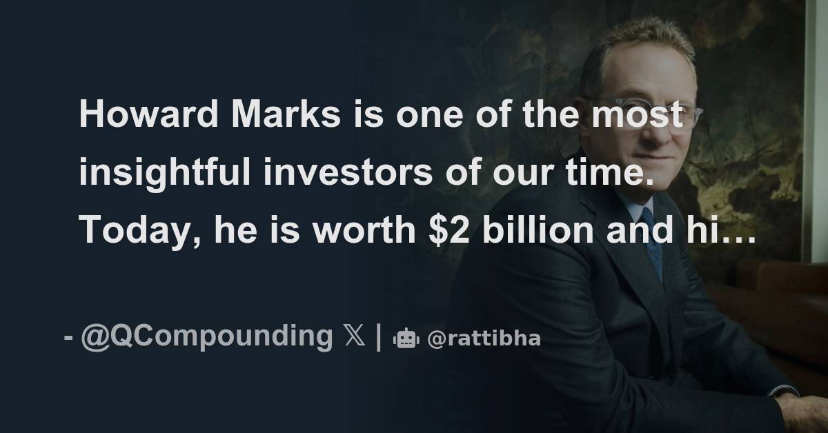 Howard Marks is one of the most insightful investors of our time. Today ...