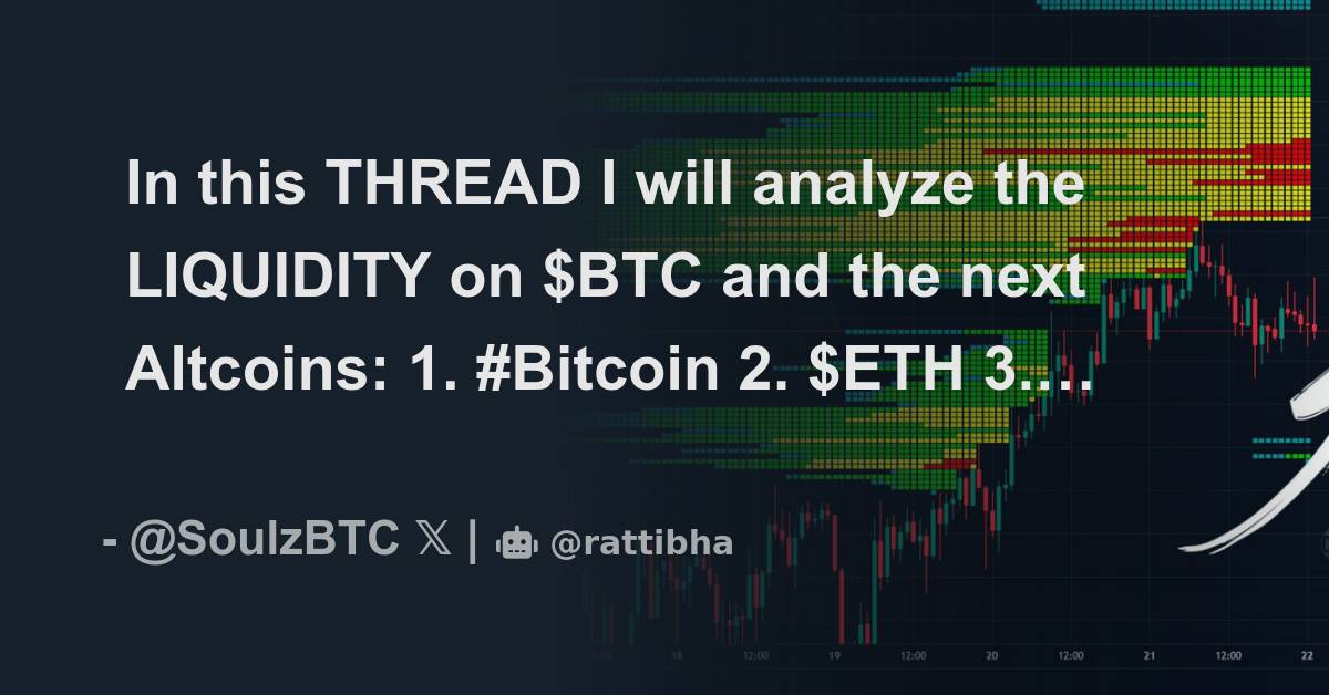 In this THREAD I will analyze the LIQUIDITY on $BTC and the next ...