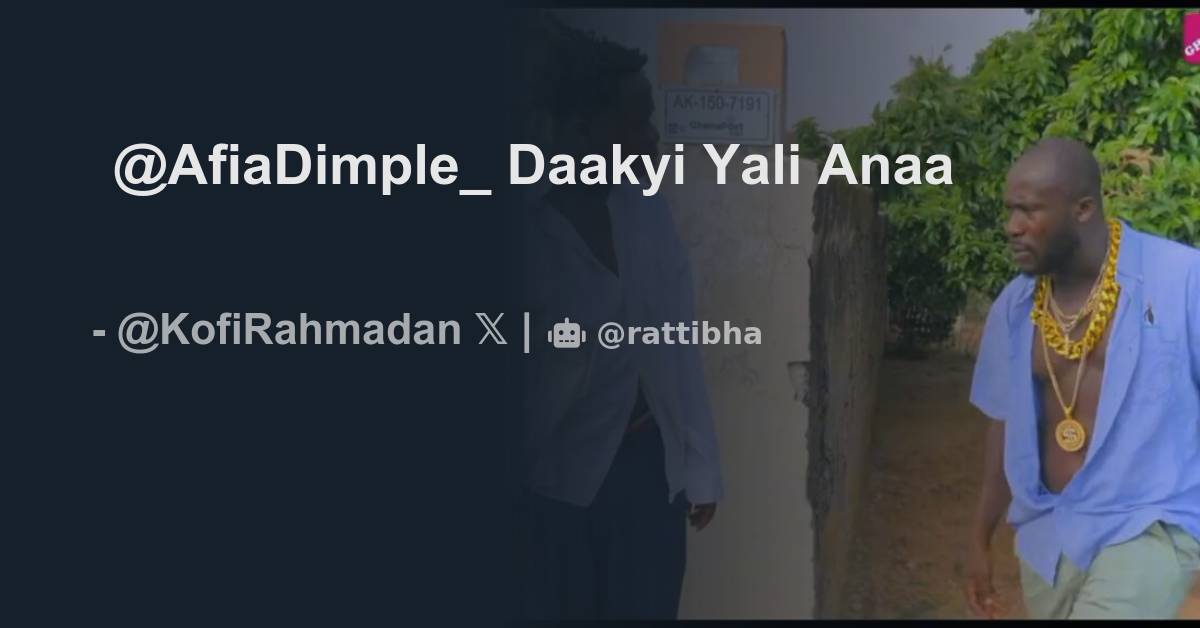 @AfiaDimple_ Daakyi Yali Anaa - المسلسل من Stay Wicked 24/7 ⚓️⚓️⚓️ ...