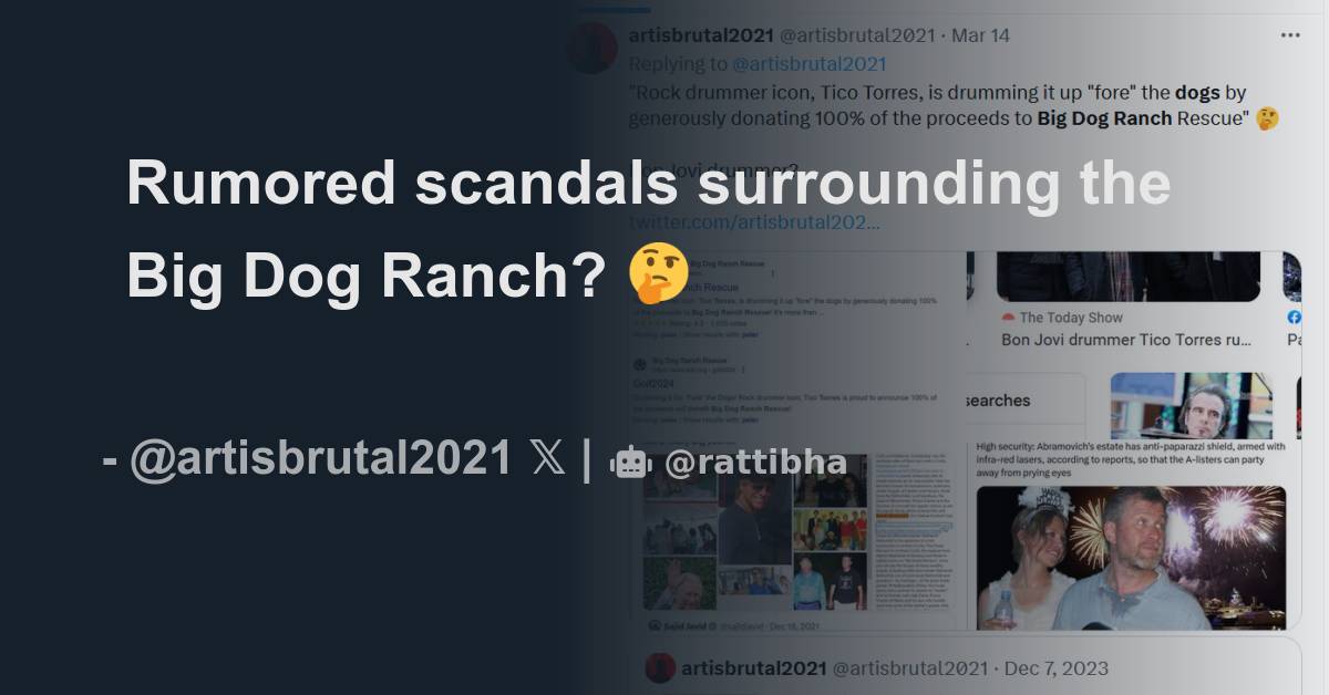 Rumored scandals surrounding the Big Dog Ranch? - Thread from ...