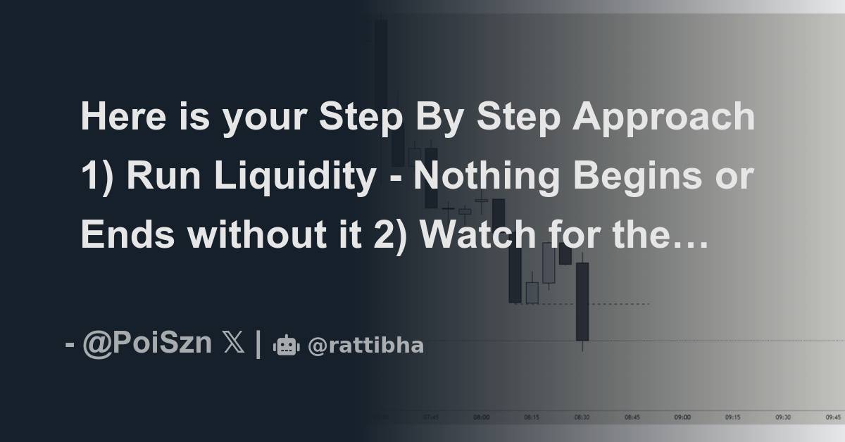 Here is your Step By Step Approach 1) Run Liquidity - Nothing Begins or ...