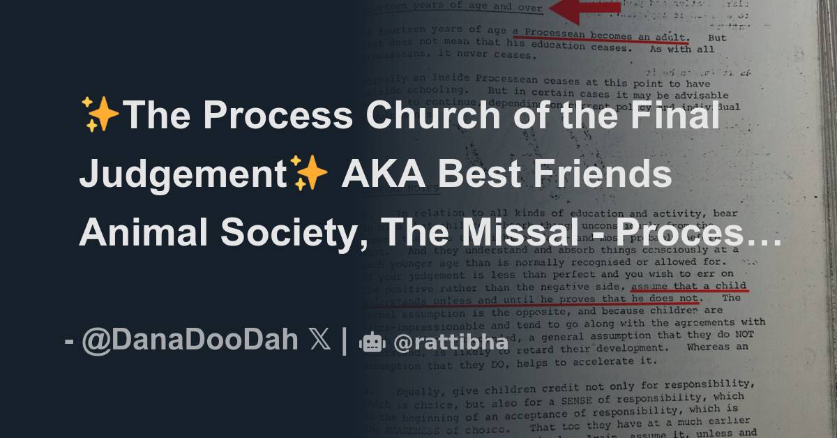 The Process Church of the Final Judgement AKA Best Friends Animal ...