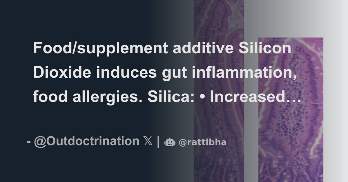 Food/supplement additive Silicon Dioxide induces gut inflammation, food ...
