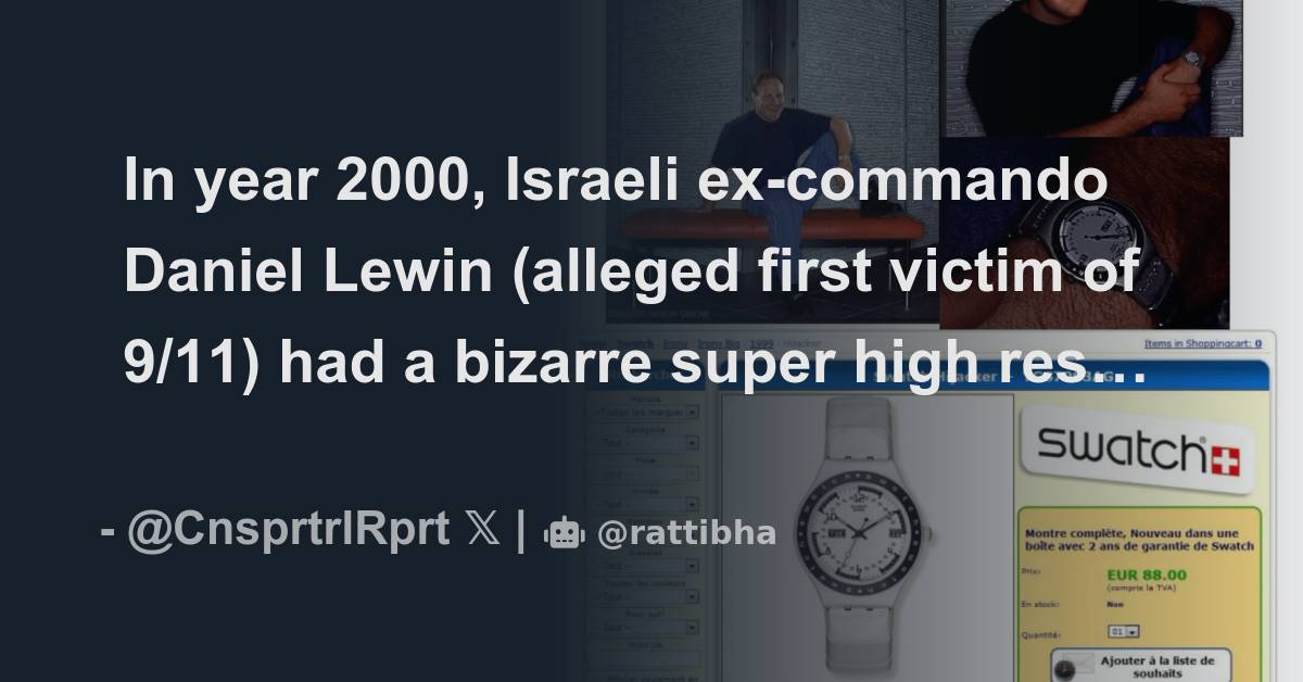 In year 2000, Israeli ex-commando Daniel Lewin (alleged first victim of ...