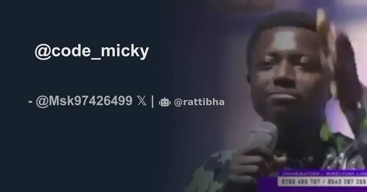 @code_micky - Thread from Mr_Morgan💯 @Msk97426499 - Rattibha