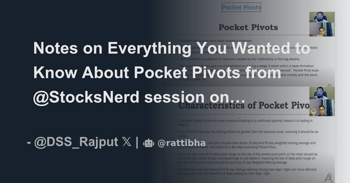 Notes on Everything You Wanted to Know About Pocket Pivots from ...