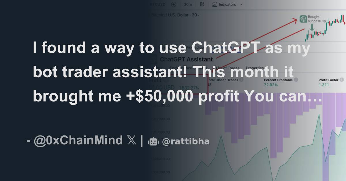 I Found A Way To Use Chatgpt As My Bot Trader Assistant This Month It
