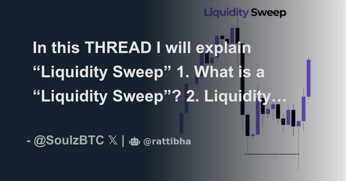 In this THREAD I will explain “Liquidity Sweep” 1. What is a “Liquidity ...