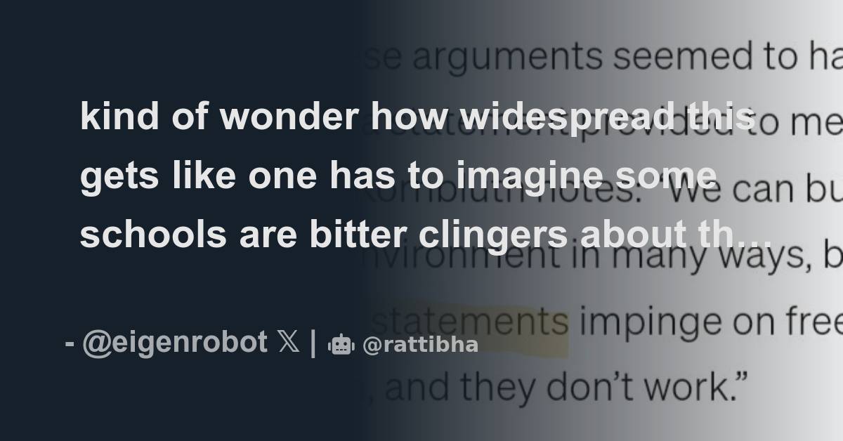 kind of wonder how widespread this gets like one has to imagine some schools are bitter clingers ...