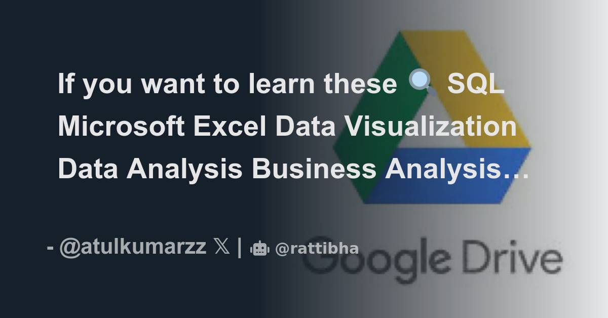 If you want to learn these 🔍 SQL Microsoft Excel Data Visualization Data Analysis Business ...