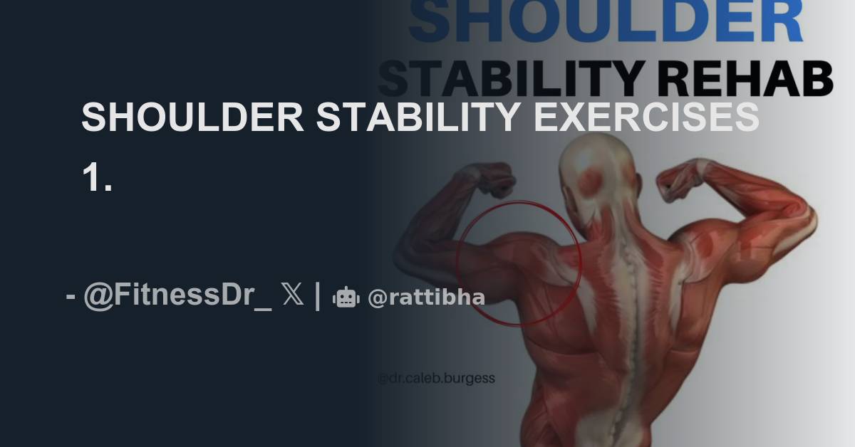 SHOULDER STABILITY EXERCISES - Thread from Fitness Doctor @FitnessDr ...