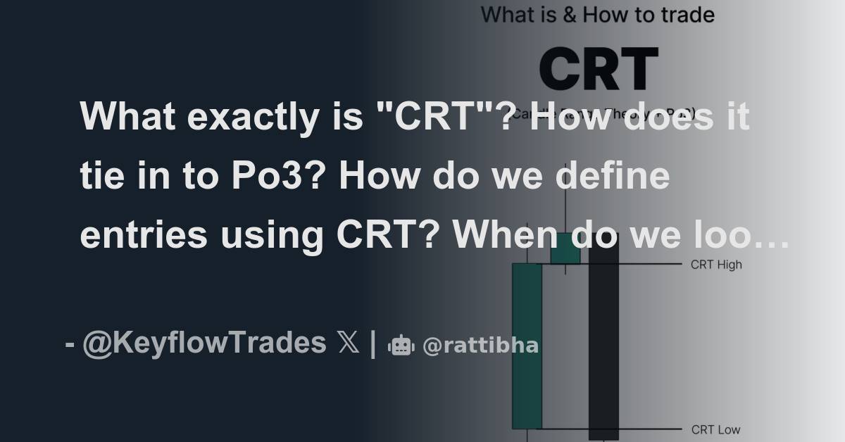 What exactly is "CRT"? How does it tie in to Po3? How do we define entries using CRT? When do we ...