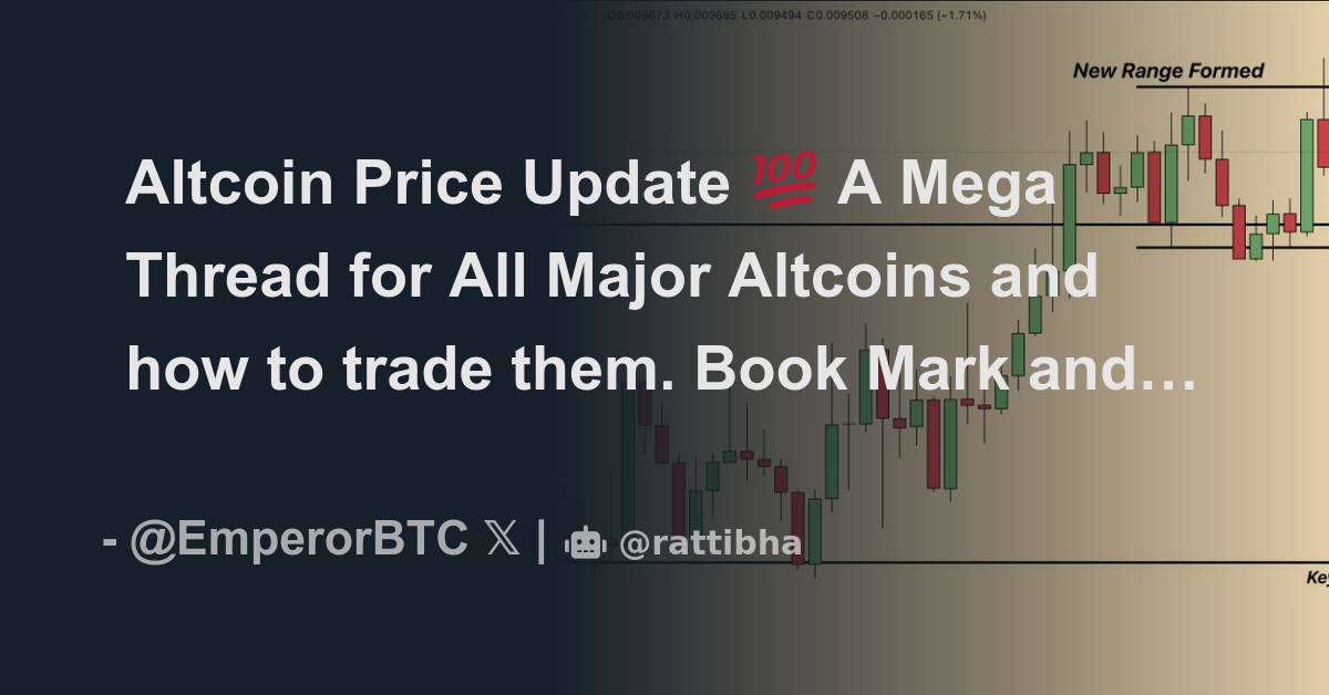 Altcoin Price Update 💯 A Mega Thread for All Major Altcoins and how to ...