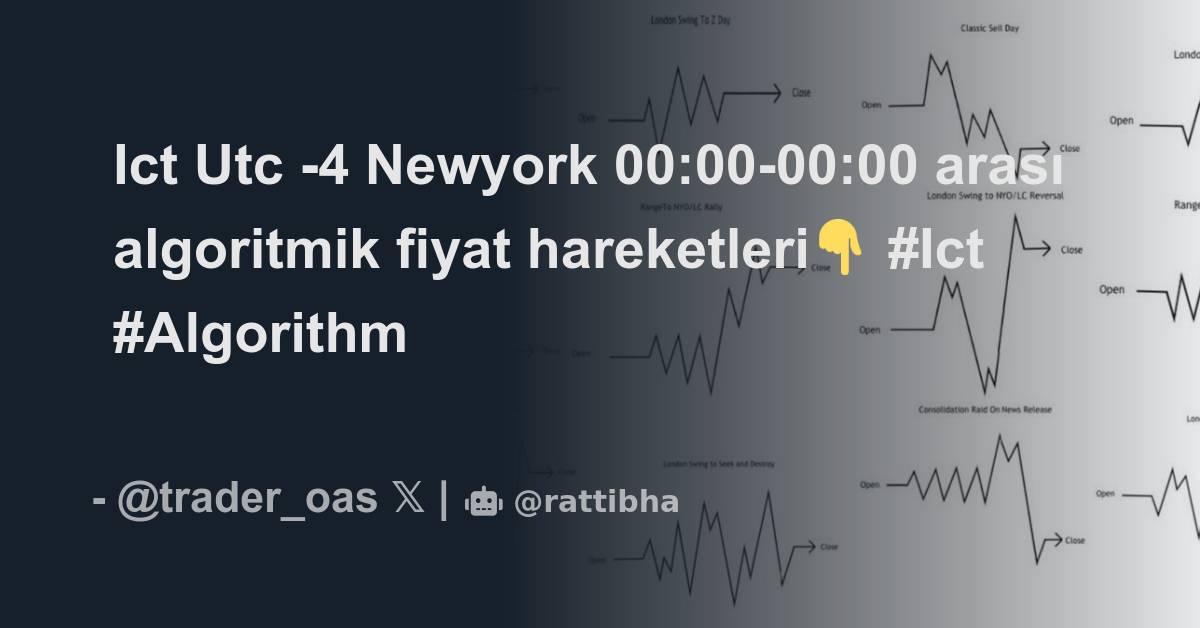 Ict Utc -4 Newyork 00:00-00:00 arası algoritmik fiyat hareketleri👇 #Ict #Algorithm - Thread from ...