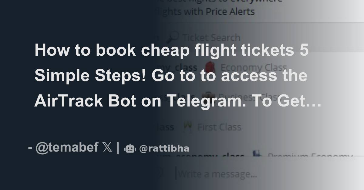 How to book cheap flight tickets 5 Simple Steps! - Thread from Saheed Kolawole @temabef - Rattibha